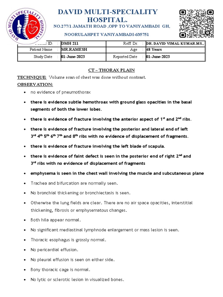 David Multi-Speciality Hospital.: No.277/1 Jamath Road, Opp To ...