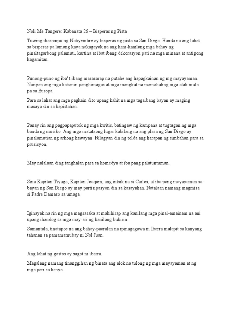 Noli-Me-Tangere-Kabanata-26 | PDF