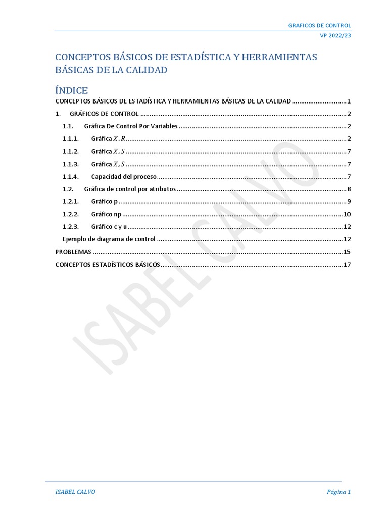 Gráficos de Control: Conceptos y Aplicaciones | PDF
