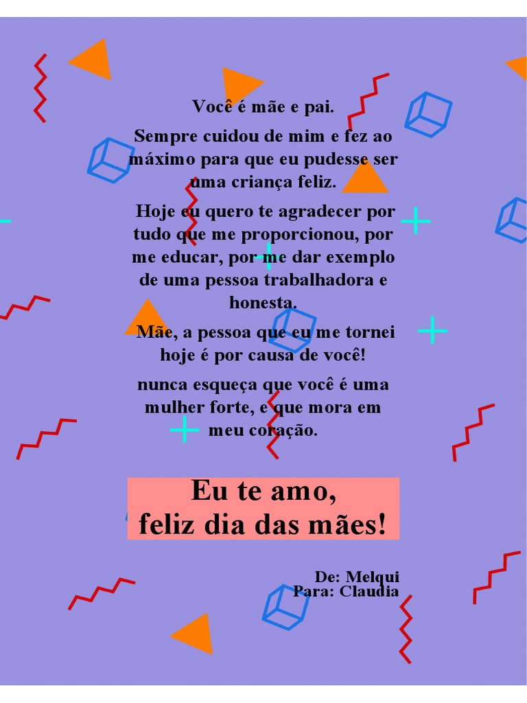 Carta Mae | PDF | Autoajuda | Estilo de vida