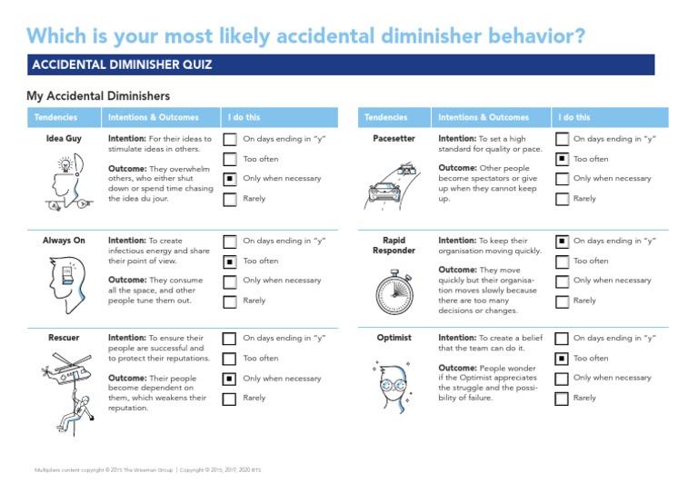 Session 6 handout- Accidental Diminisher Quiz_iPDF | PDF