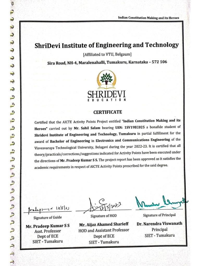 Aicte Certificates | PDF