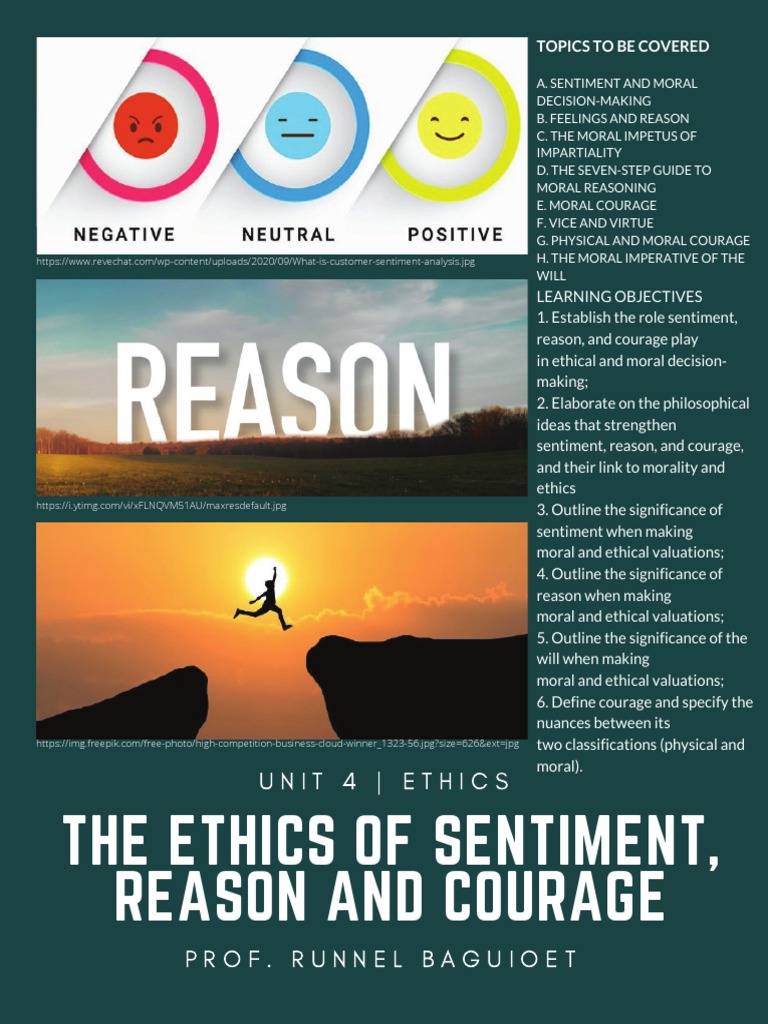 Ethics Unit 4 | PDF | Reason | Courage