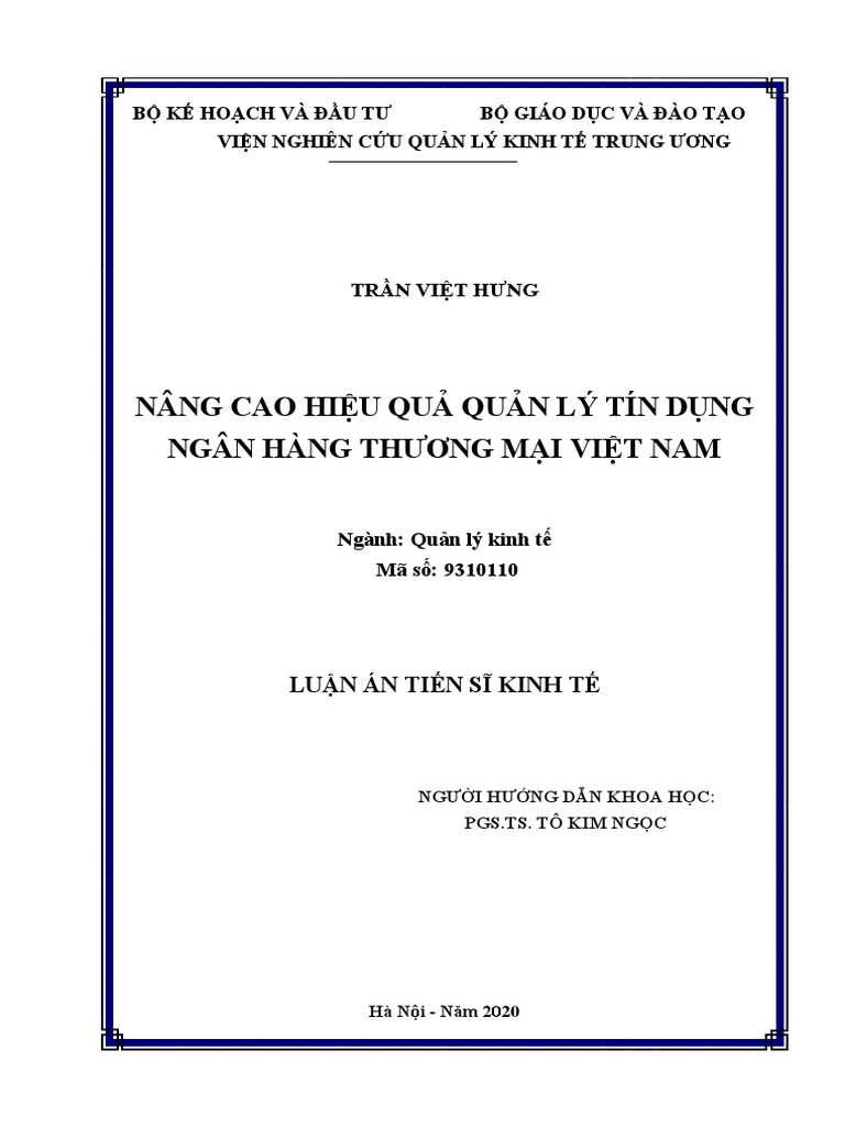 Luận án Tran Viet Hung | PDF