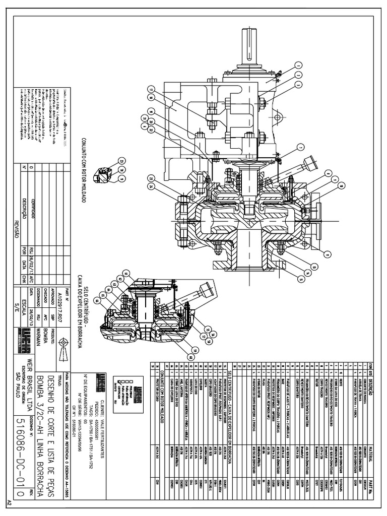 Ba1750 Bomba Weir Lista Peças | PDF