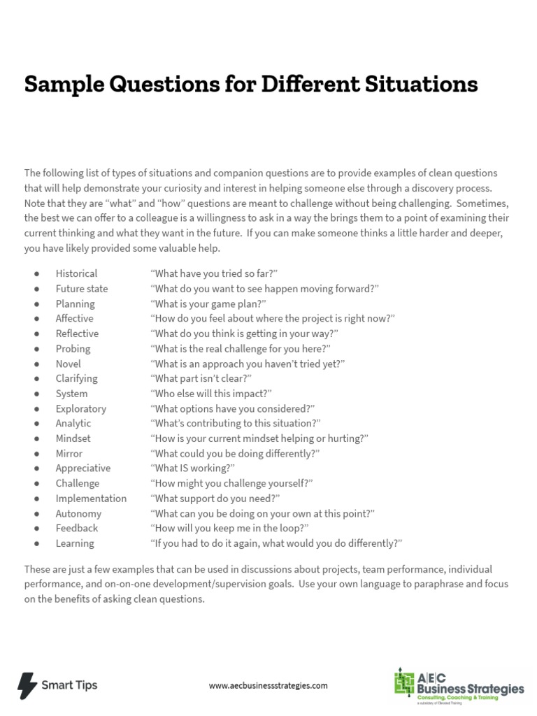 Sample Clean Questions | PDF