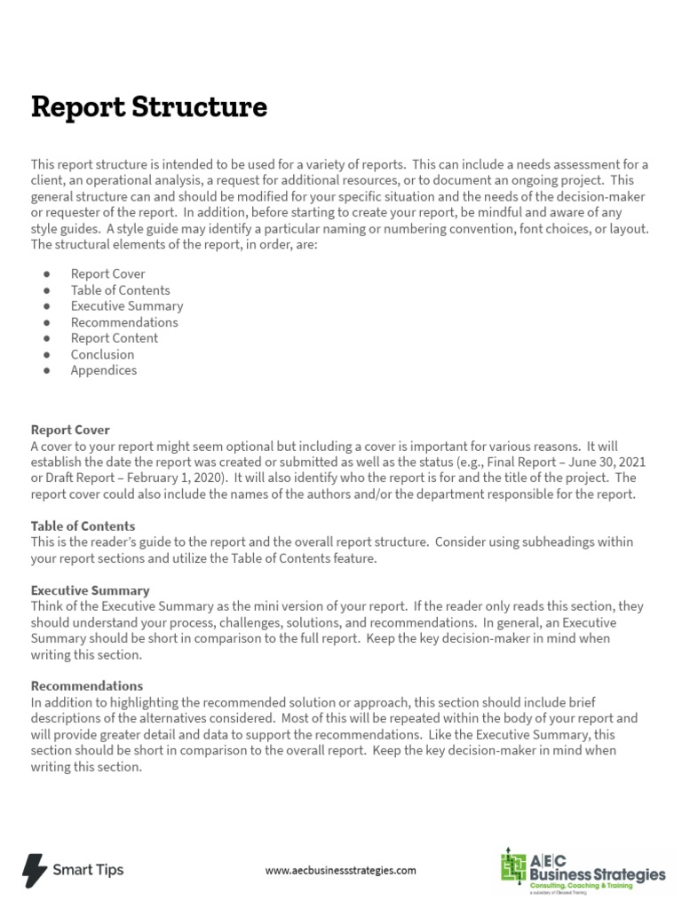 Report Structure | PDF | Decision Making | Data