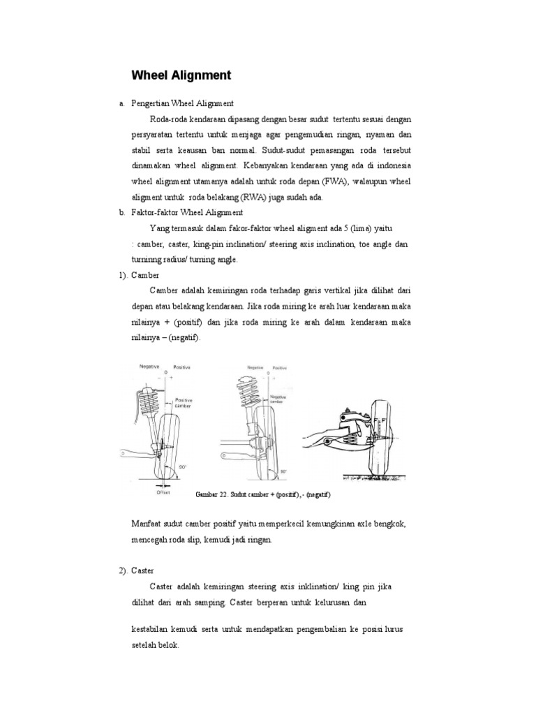 Materi Prosedur Wheel Alignment | PDF
