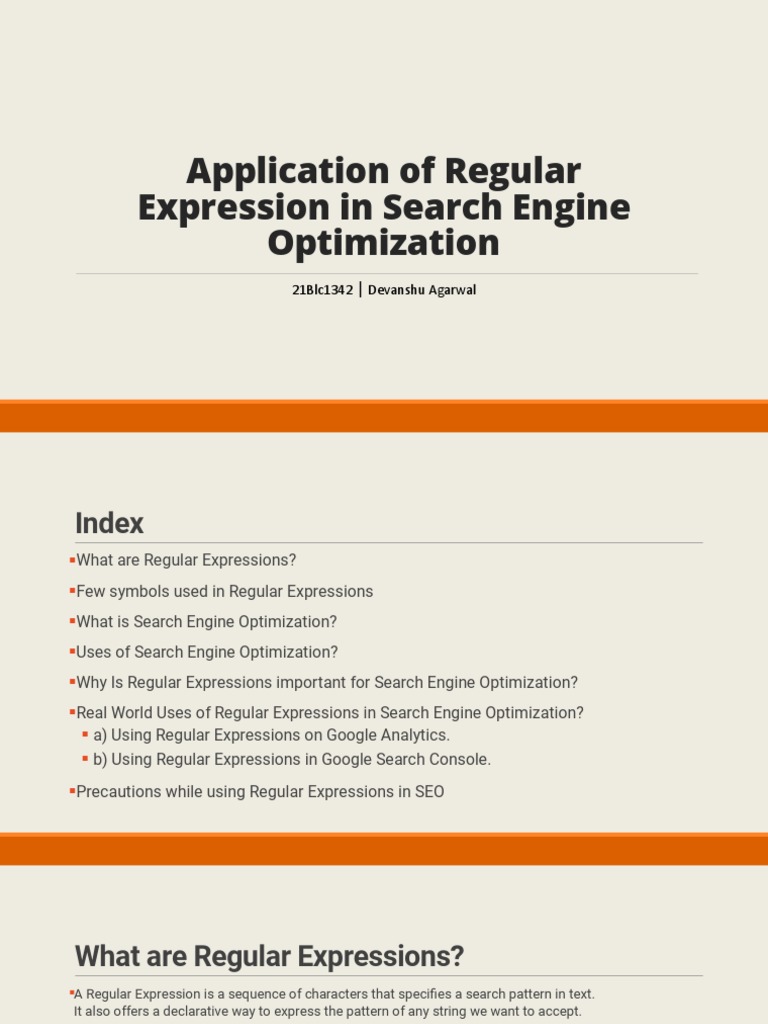 Application of Regular Expression in Search Engine Optimization ...