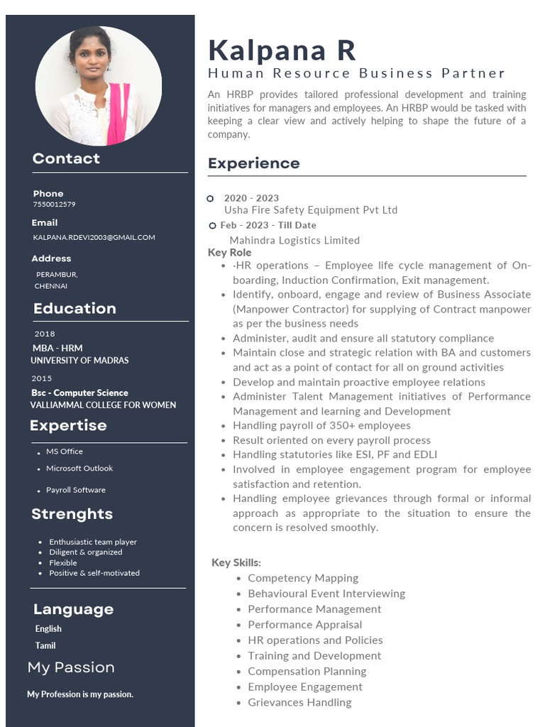 Resume Kalpana R | PDF