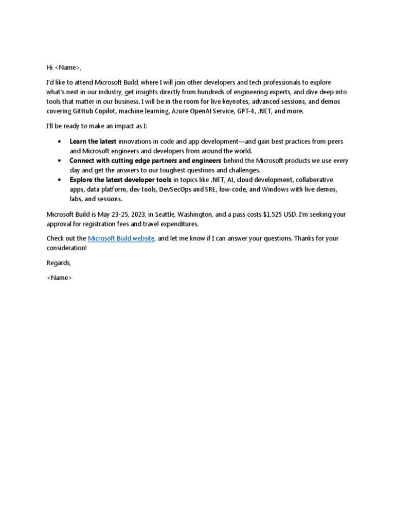 Microsoft Build - Convince Your Boss | PDF