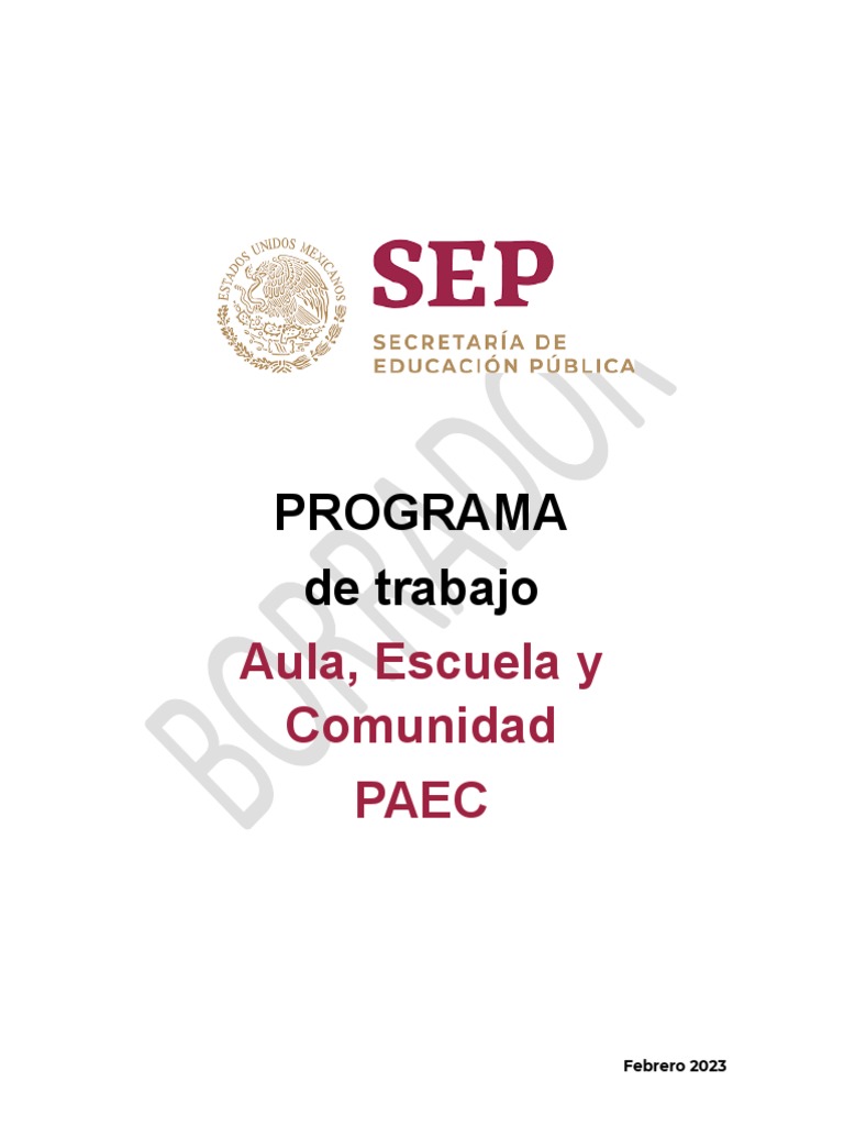 Programa Aula Escuela Comunidad | PDF