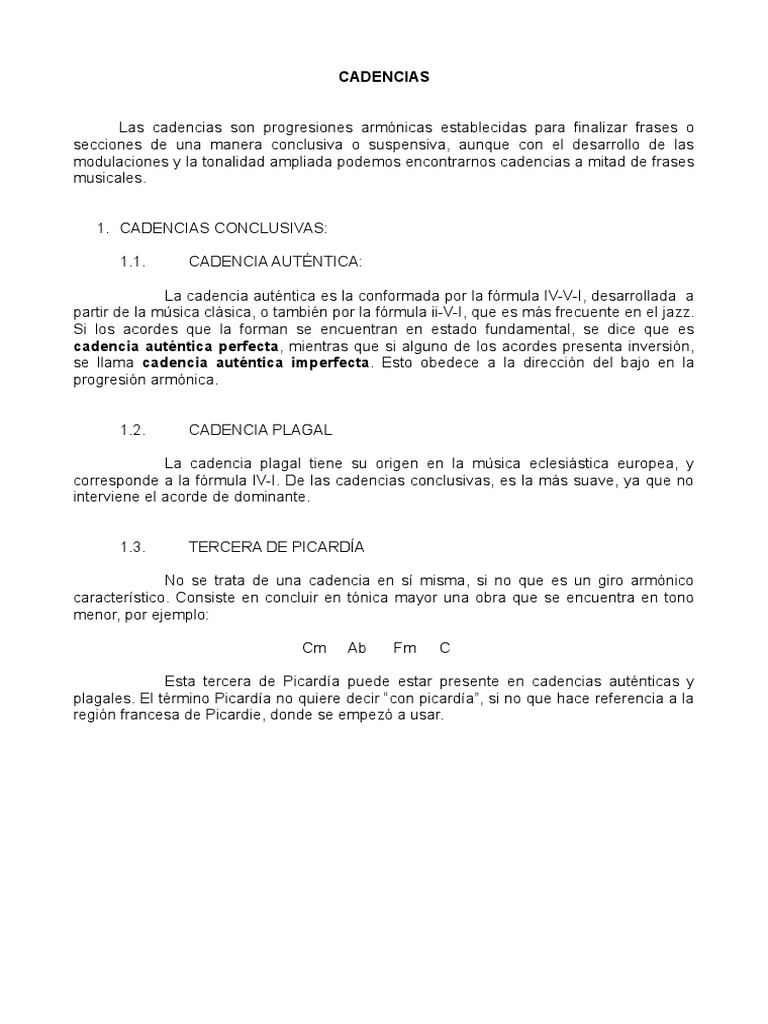 Cadencias | PDF