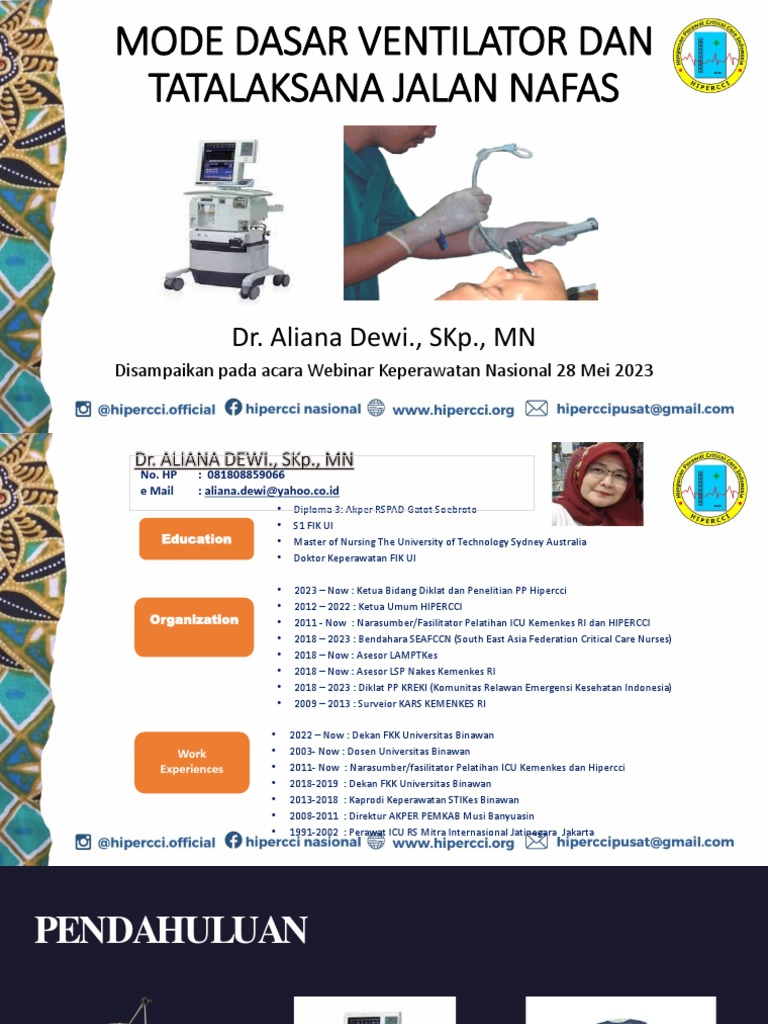 Mode Dasar Ventilator dan Tatalaksana | PDF