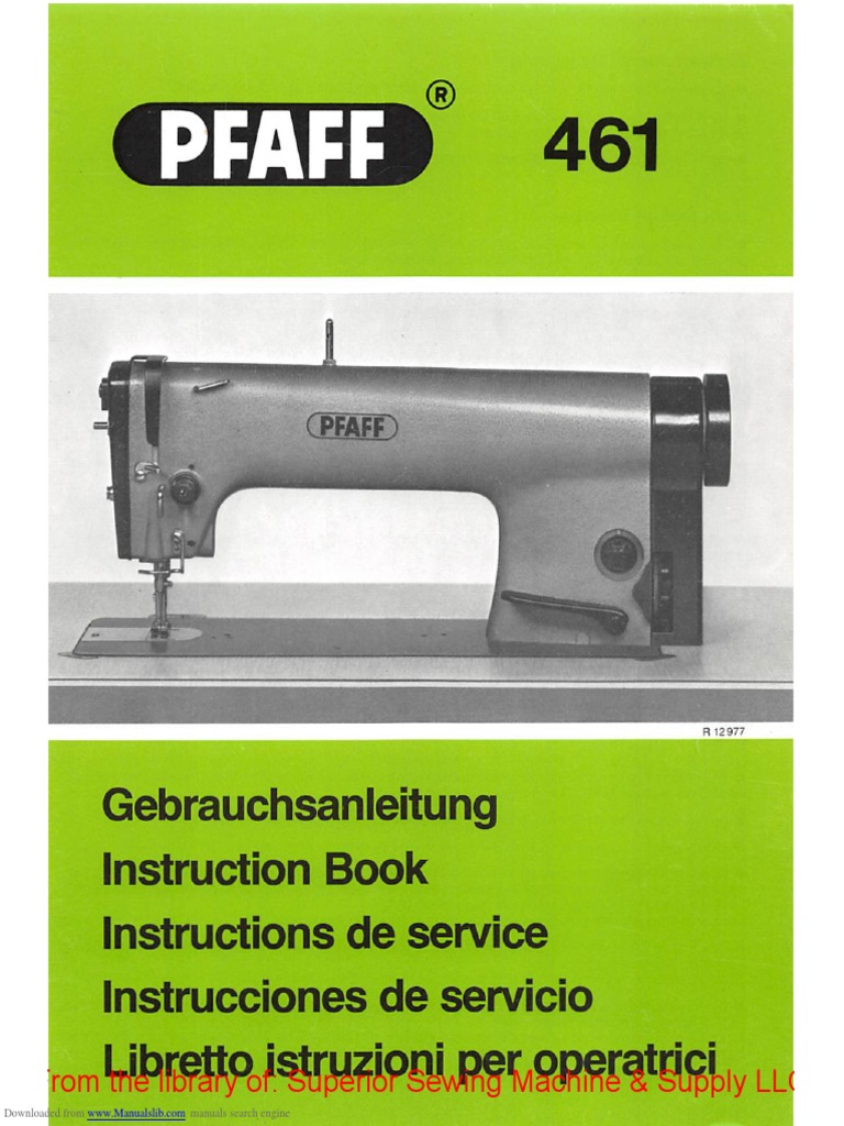Pfaff 461 | PDF