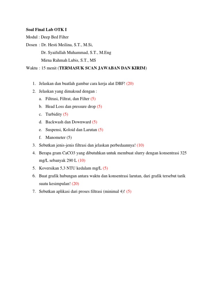 Soal Final Lab Otk I DBF | PDF