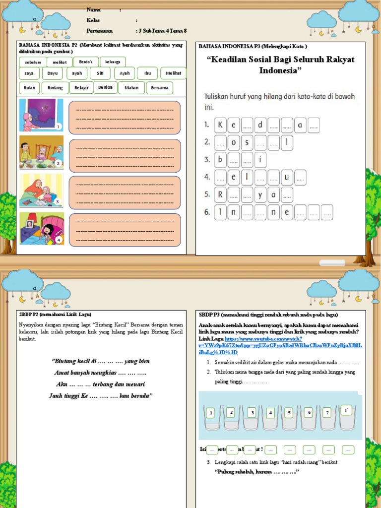 LKPD Tema 8 SB 1 Pertemuan 3 | PDF