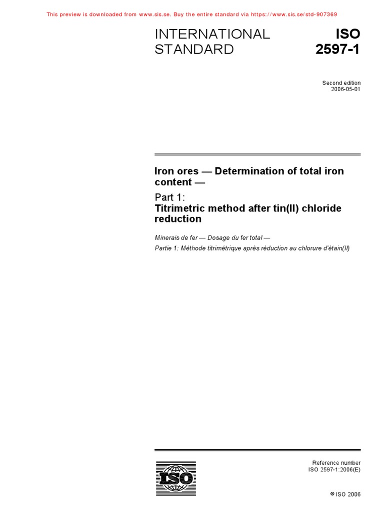 Iso 2597 1 2006 en PDF | PDF | International Organization For Standardization | Chemical Compounds