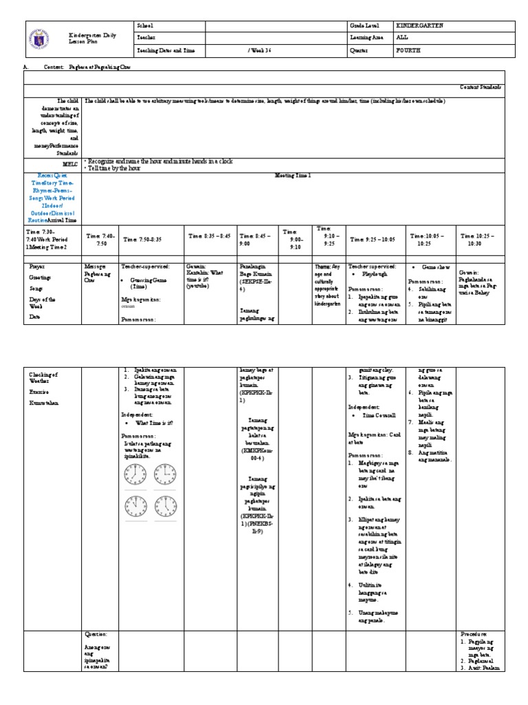 Kinder New DLL Week36 - Day4 | PDF