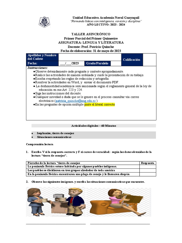Semana 5 - Taller Asincrónico - 2 de Junio - LL - 10 A Matut. | PDF ... Semana 5 - Taller Asincrónico - 2 de Junio - LL - 10 A Matut. | PDF ...