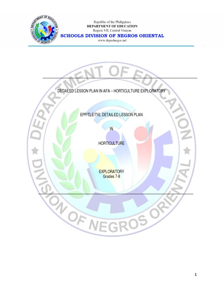 Horticulture Lesson Plan for Grades 7-8 | PDF | Learning | Teachers
