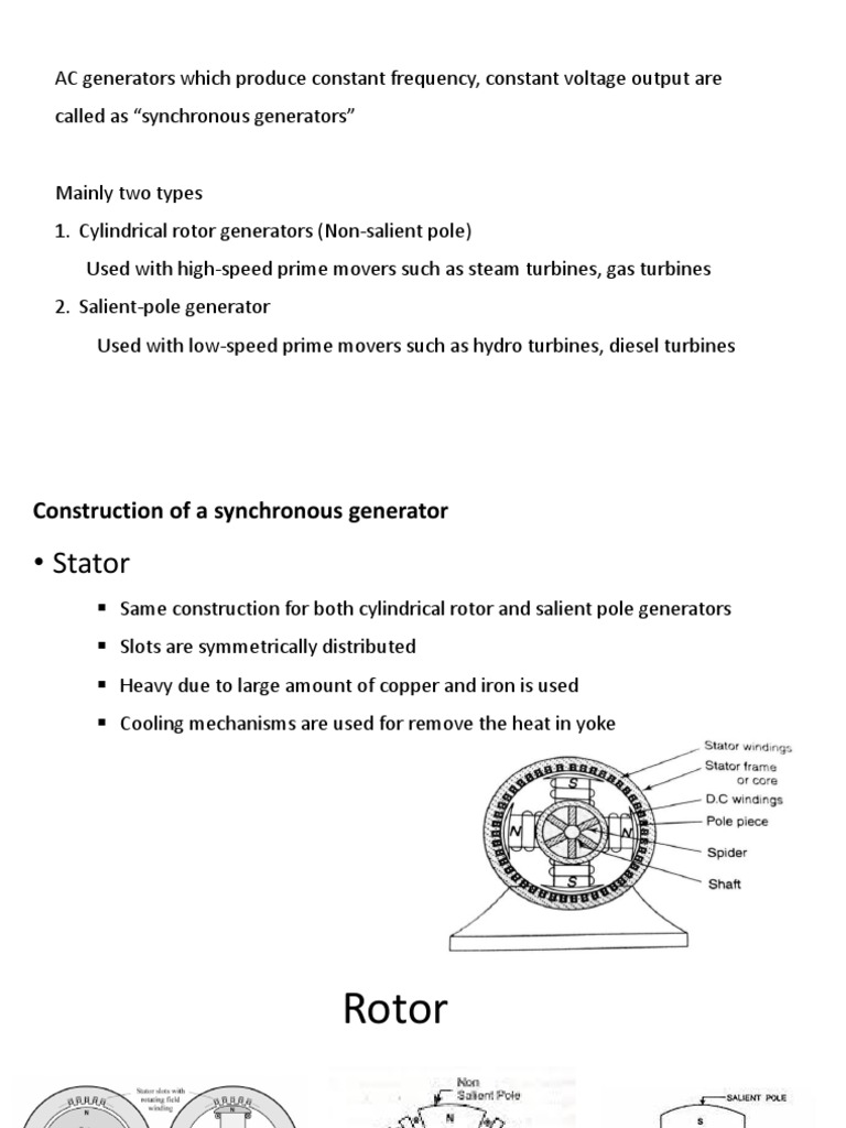 Synchronous Generator | PDF | Physical Quantities | Electrical Components