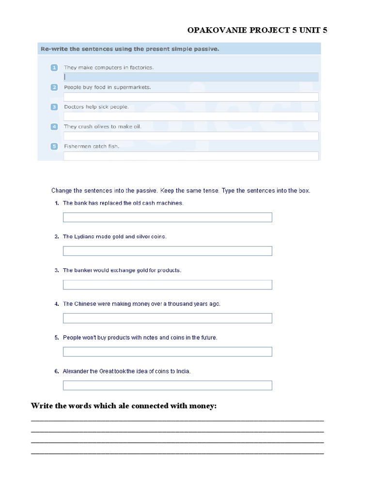 Revision - project 5 unit 5 (1) | PDF