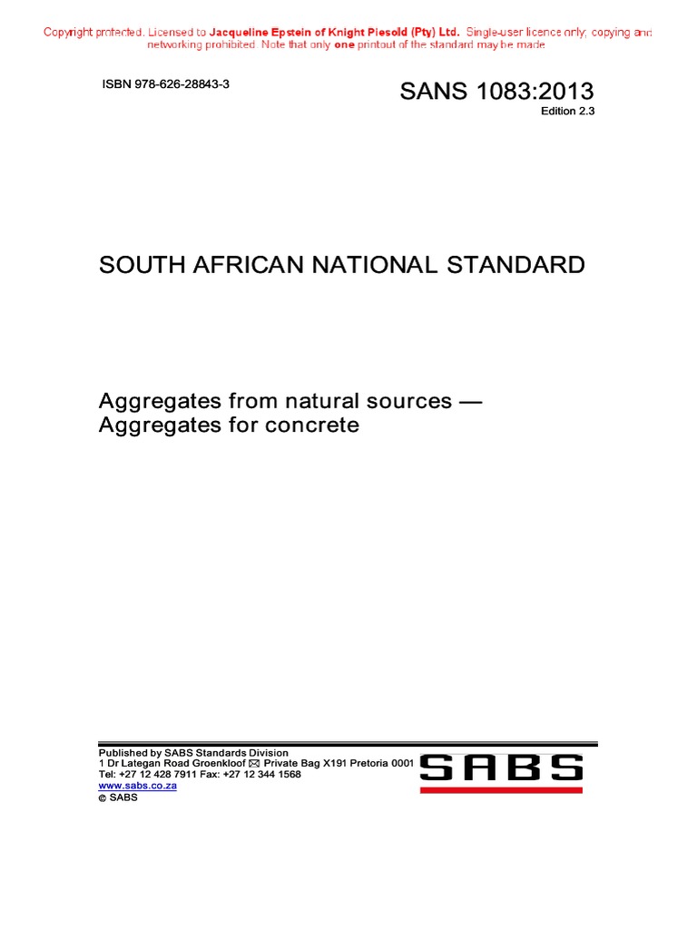 Sans 1083 2013 | PDF