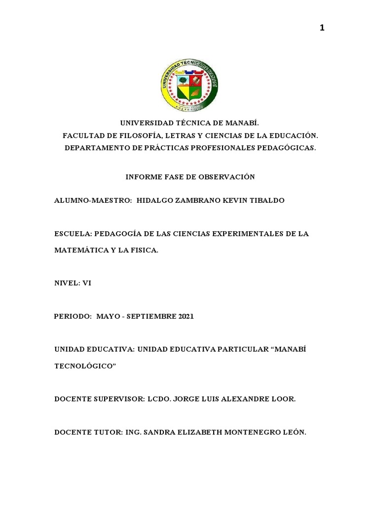 Informe PPP Final | PDF | Evaluación | Maestros