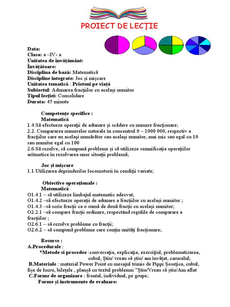 131 Proiect de Lectie | PDF