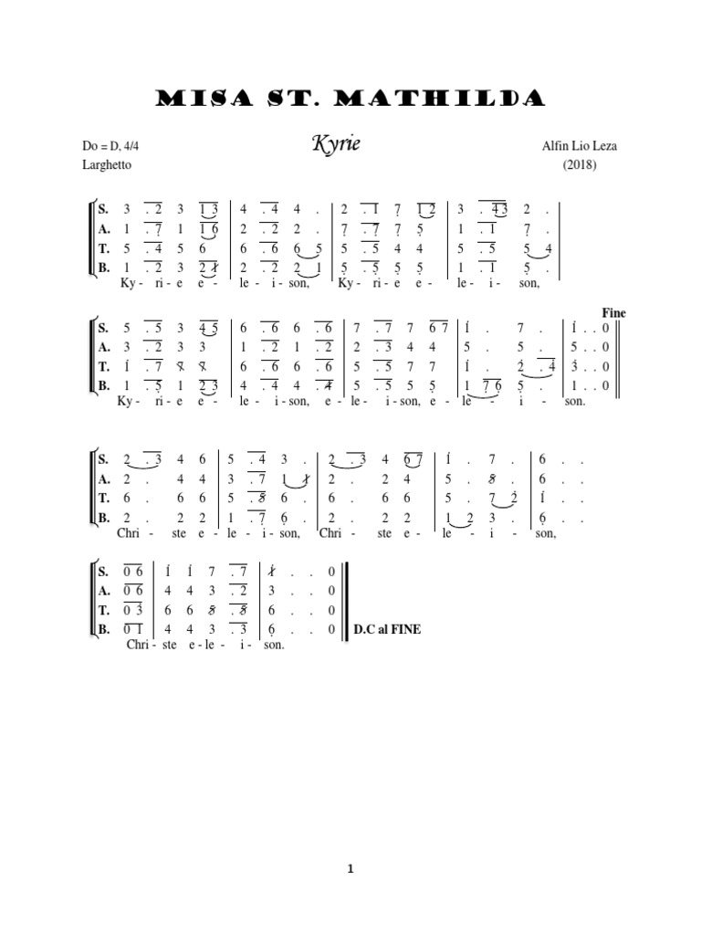 Misa St. Mathilda | PDF