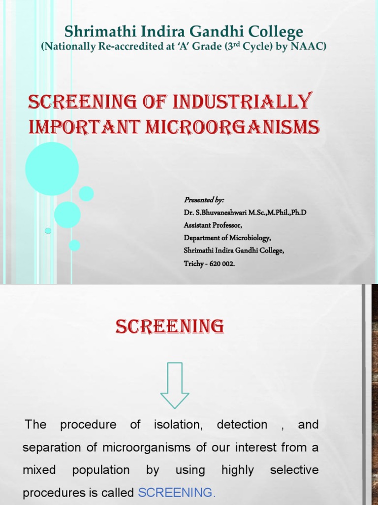 Screening of Industrially Important Microorganism | PDF | Growth Medium ...