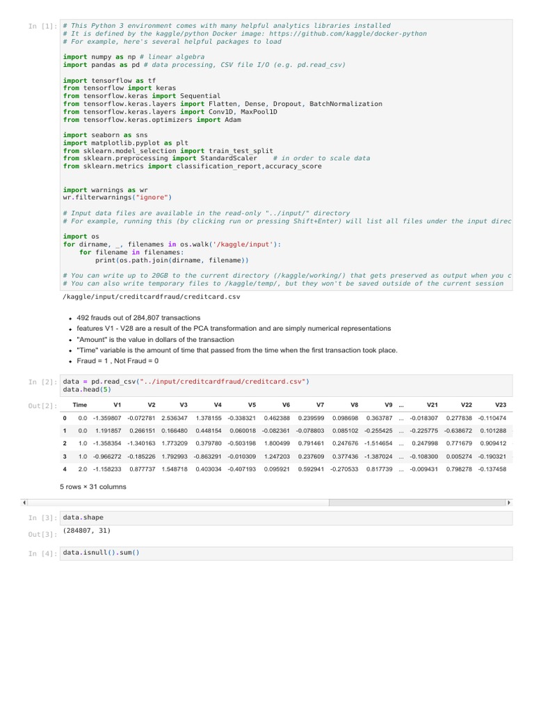 Credit Card Fraud Detection With CNN 99 Accuracy | PDF | Visual Cortex | Machine Learning