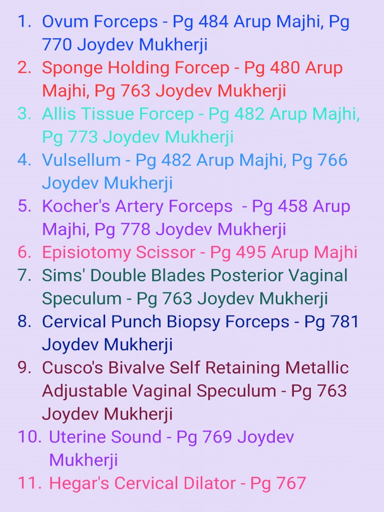 OBG Instru (Obs and Gynae Usage) by Poulomi Golui - 230407 - 185808 | PDF