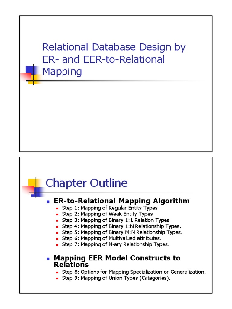 5 Er And Eer To Relational Mapping Pdf Inheritance Object