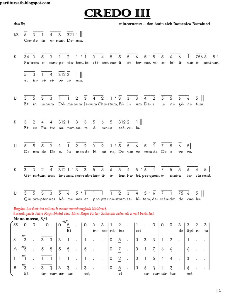 CREDO III - Bartolucci | PDF