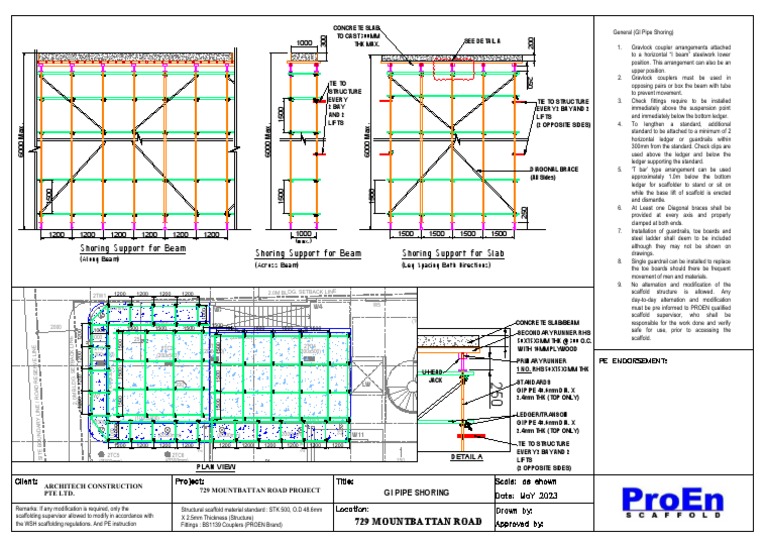 Gi Pipe Shoring | Download Free PDF | Scaffolding | Materials