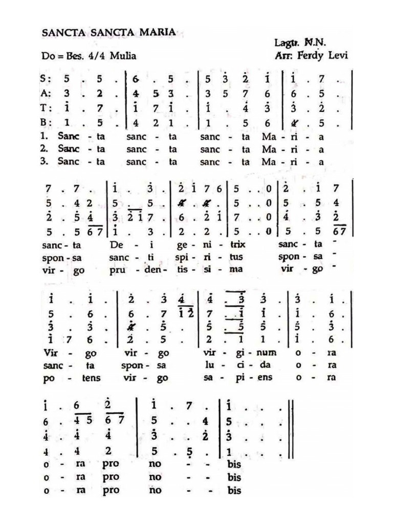 Sancta Sancta Maria | PDF
