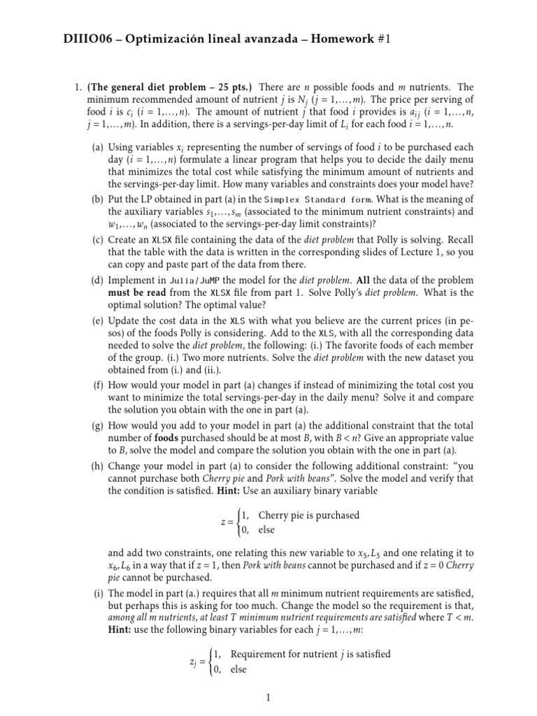 Homework - 1 - 2023 | Descargar gratis PDF | Mathematical Optimization | Loss Function