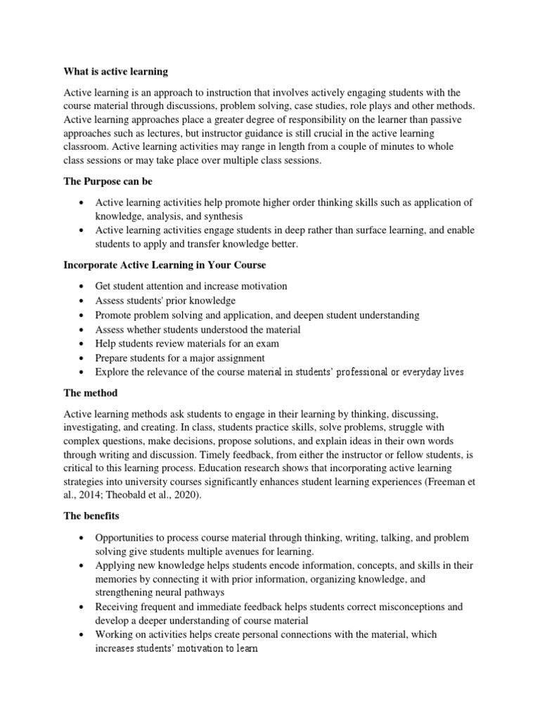 Active Learning | PDF
