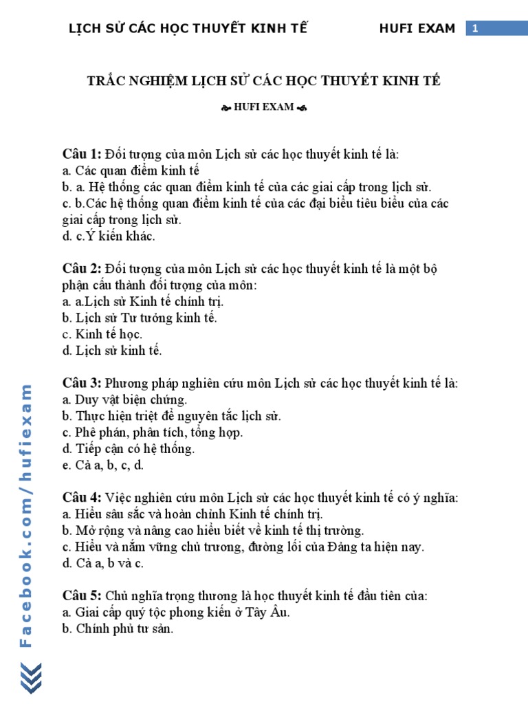 Cau 2 Doi Tuong Cua Mon Lich Su Cac Hoc Thuyet Kinh Te La Mot Bo Phan Cau Thanh Doi Tuong Cua ...