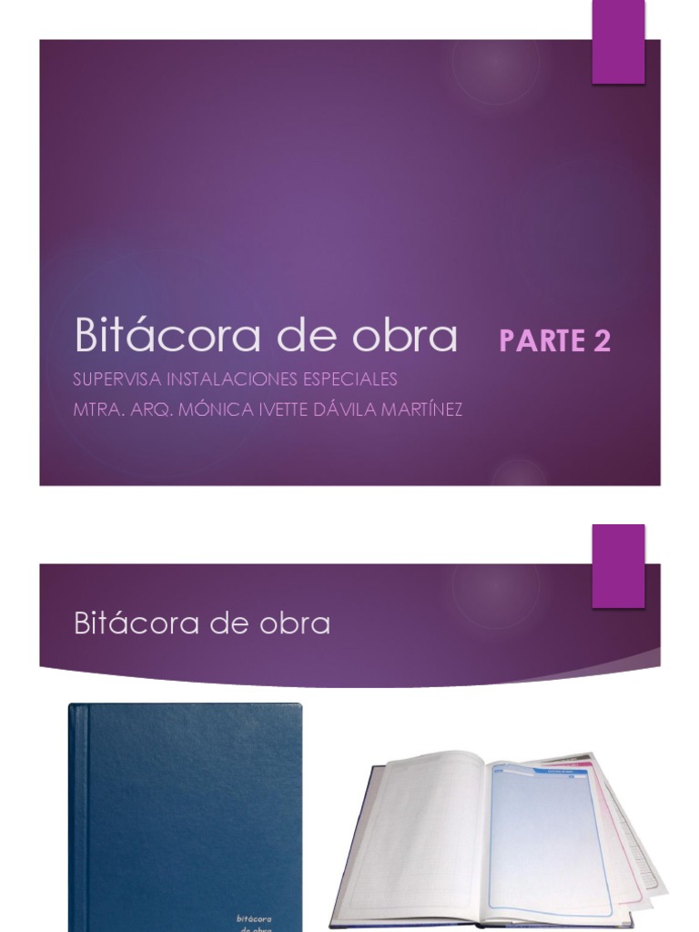 Bitácora de Obra | PDF