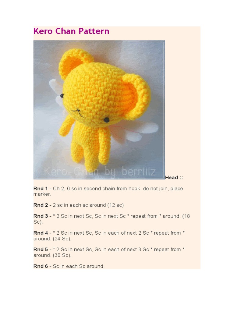 Kero Chan Pattern | PDF