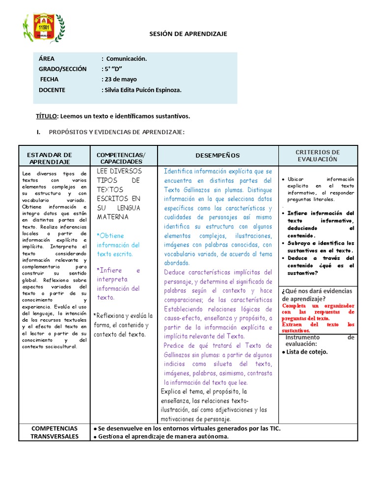 Los Sustantivos | PDF | Información | Aprendizaje
