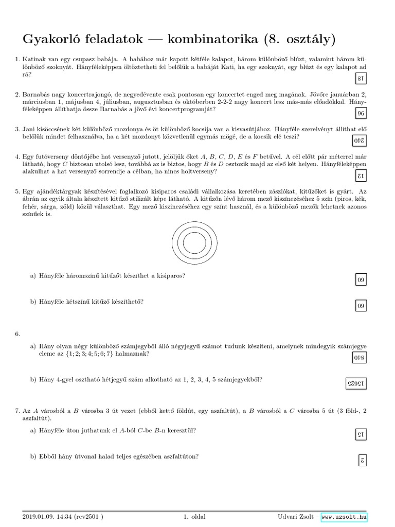 Kombinatorika 08 | PDF