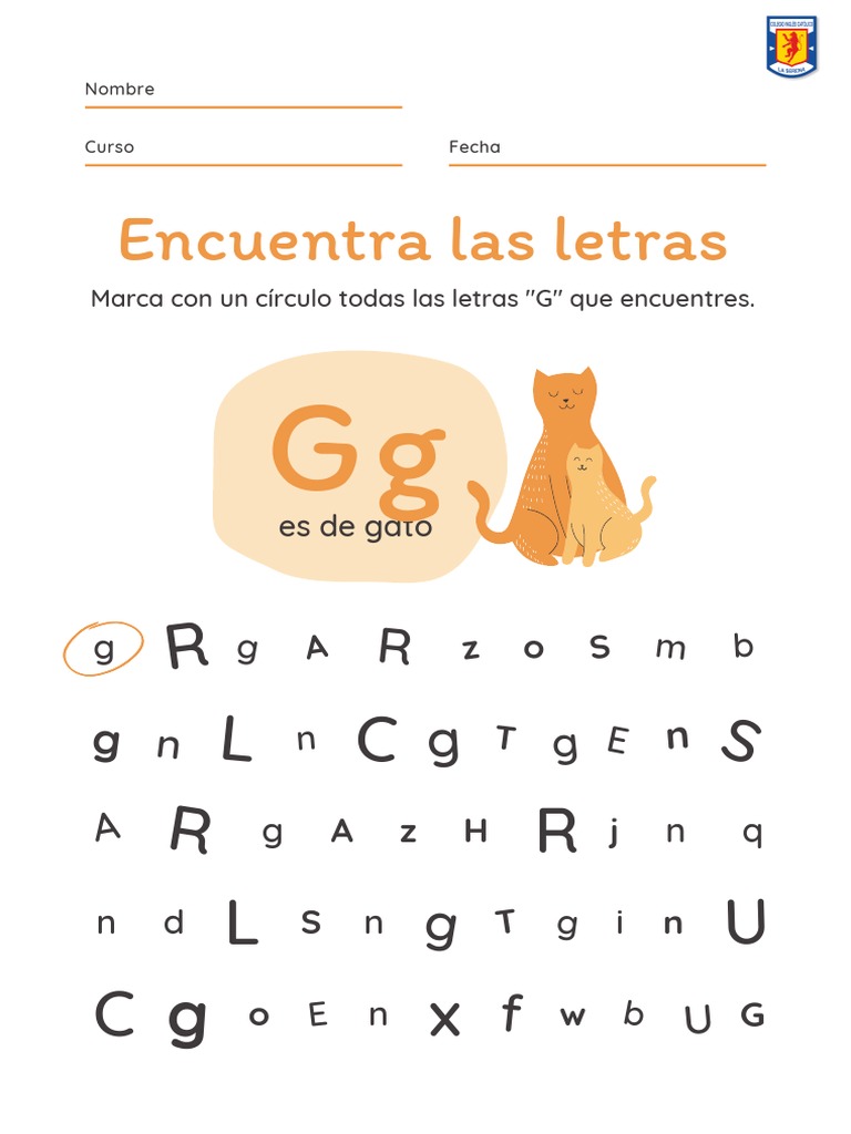 Encierra Las Letras G | PDF
