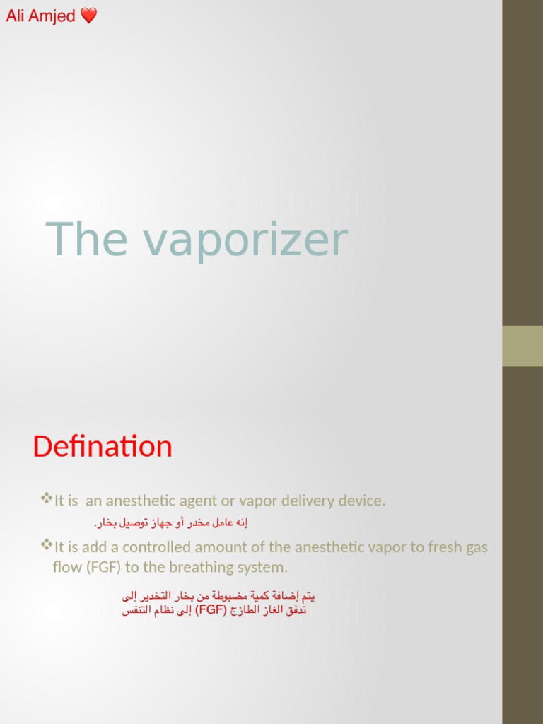 The Vaporizer 3rd Stage | PDF