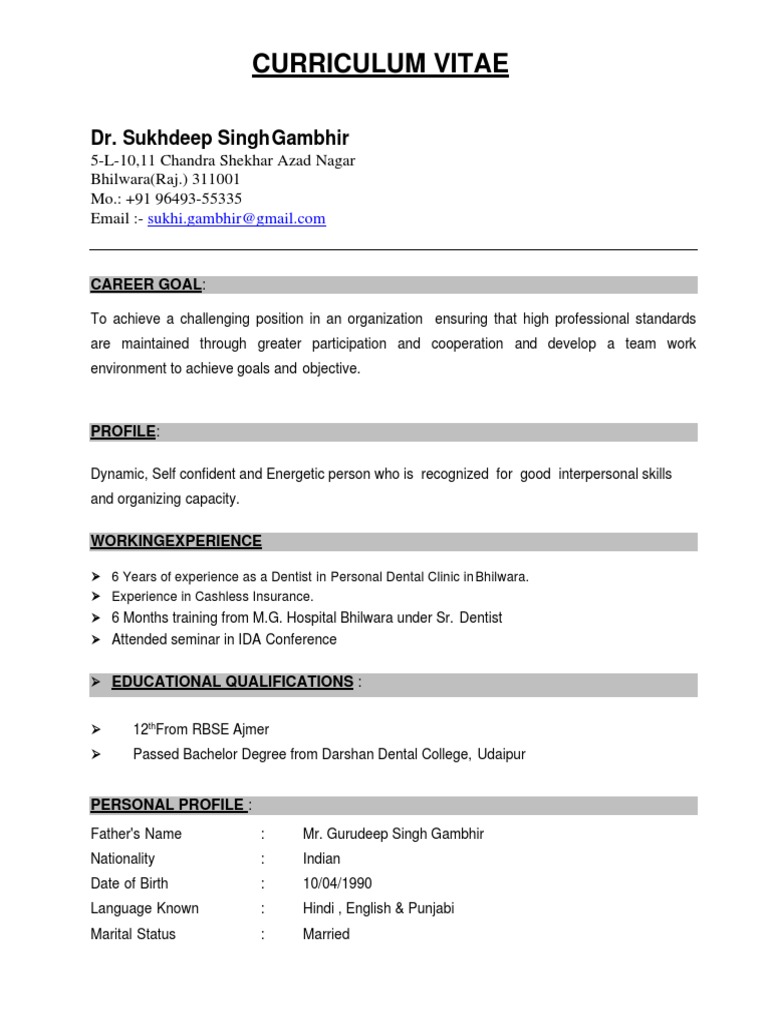 Resume Update | PDF