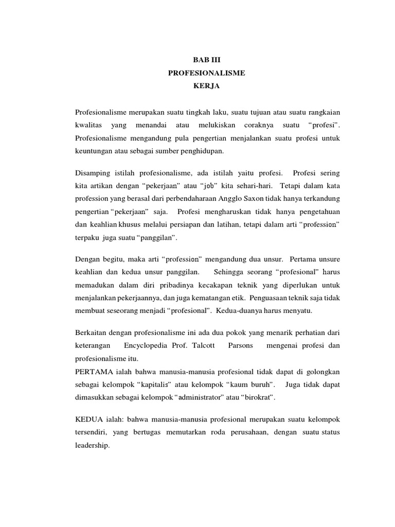 Profesionalisme Kerja, 4 | PDF