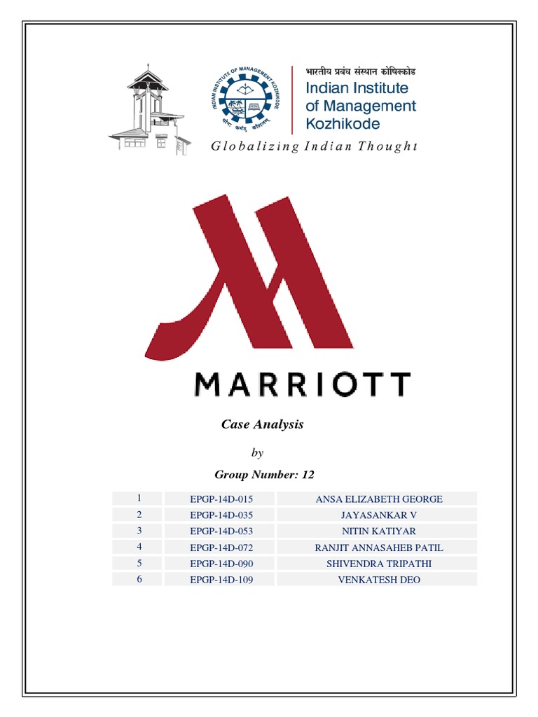 Marriott Case Analysis - Final | PDF | Cost Of Capital | Share Repurchase